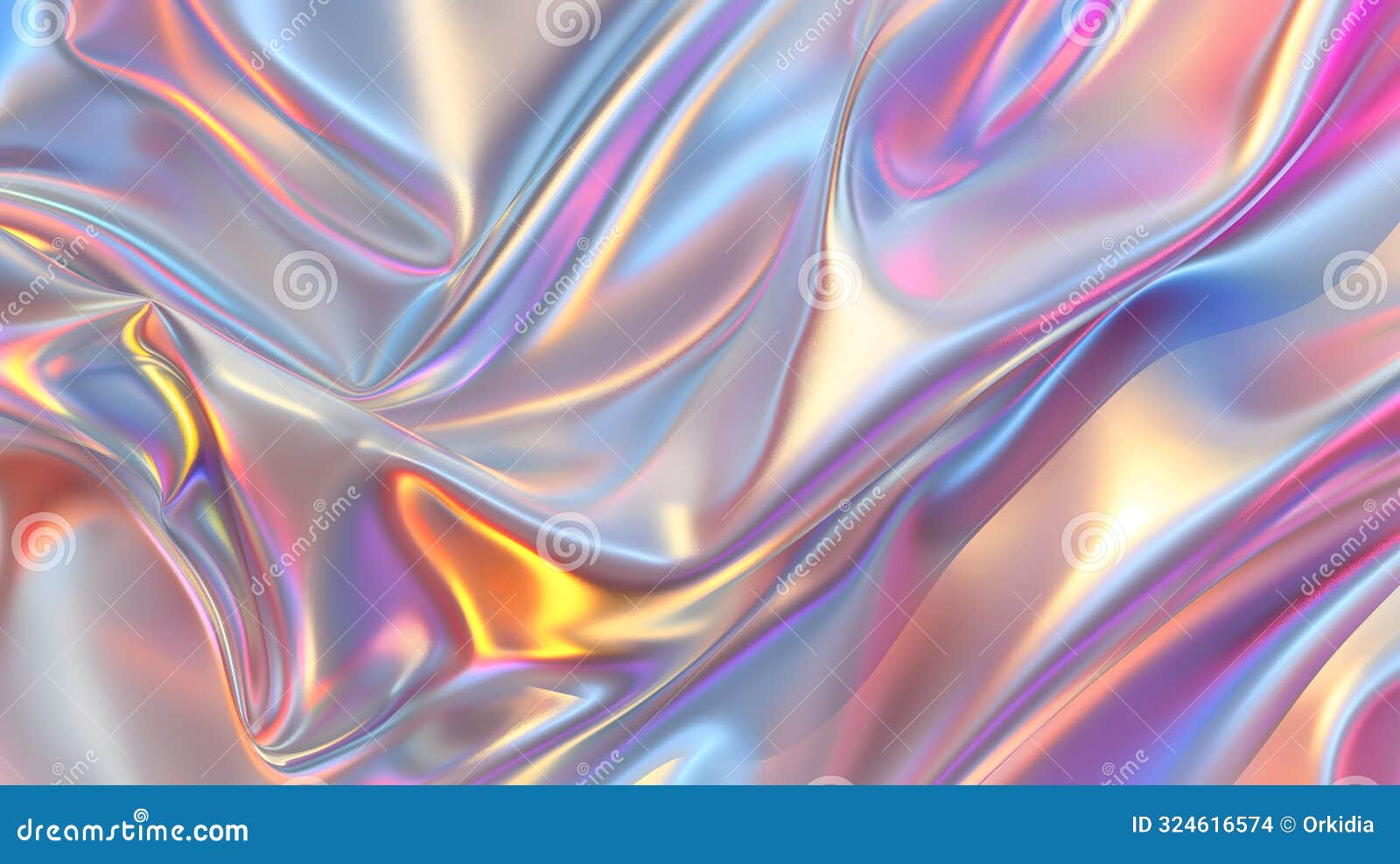 Liquid Metal Texture Abstract Background with Soft Neon Colors Stock ...