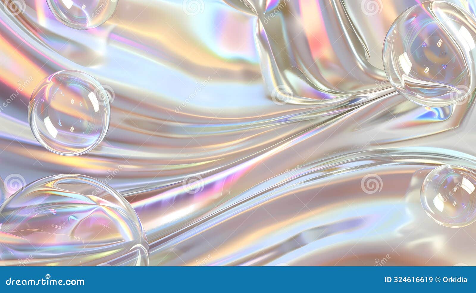 Liquid Metal Texture Abstract Background with Soft Neon Colors Stock ...