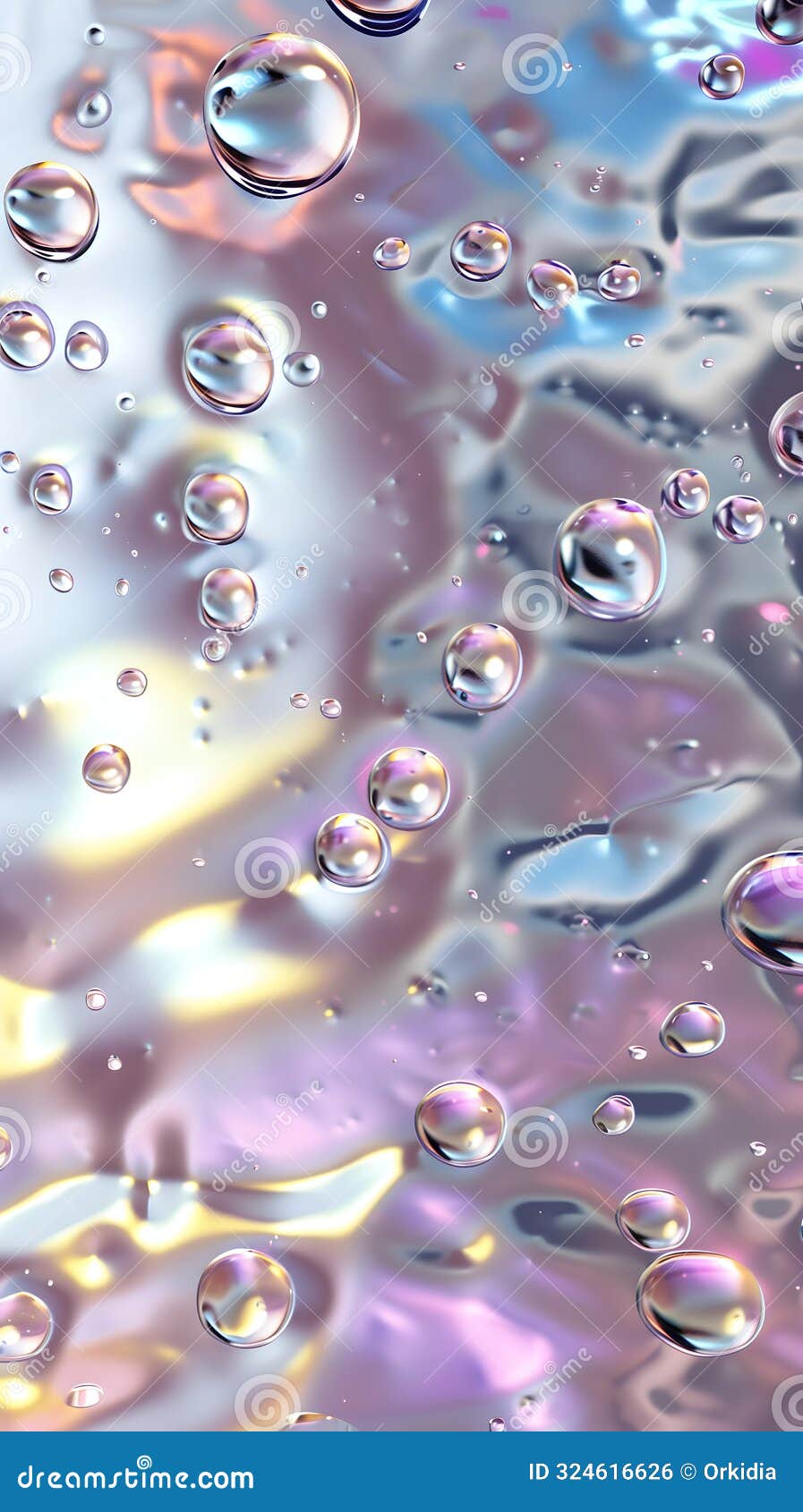 Liquid Metal Texture Abstract Background with Soft Neon Colors Stock ...