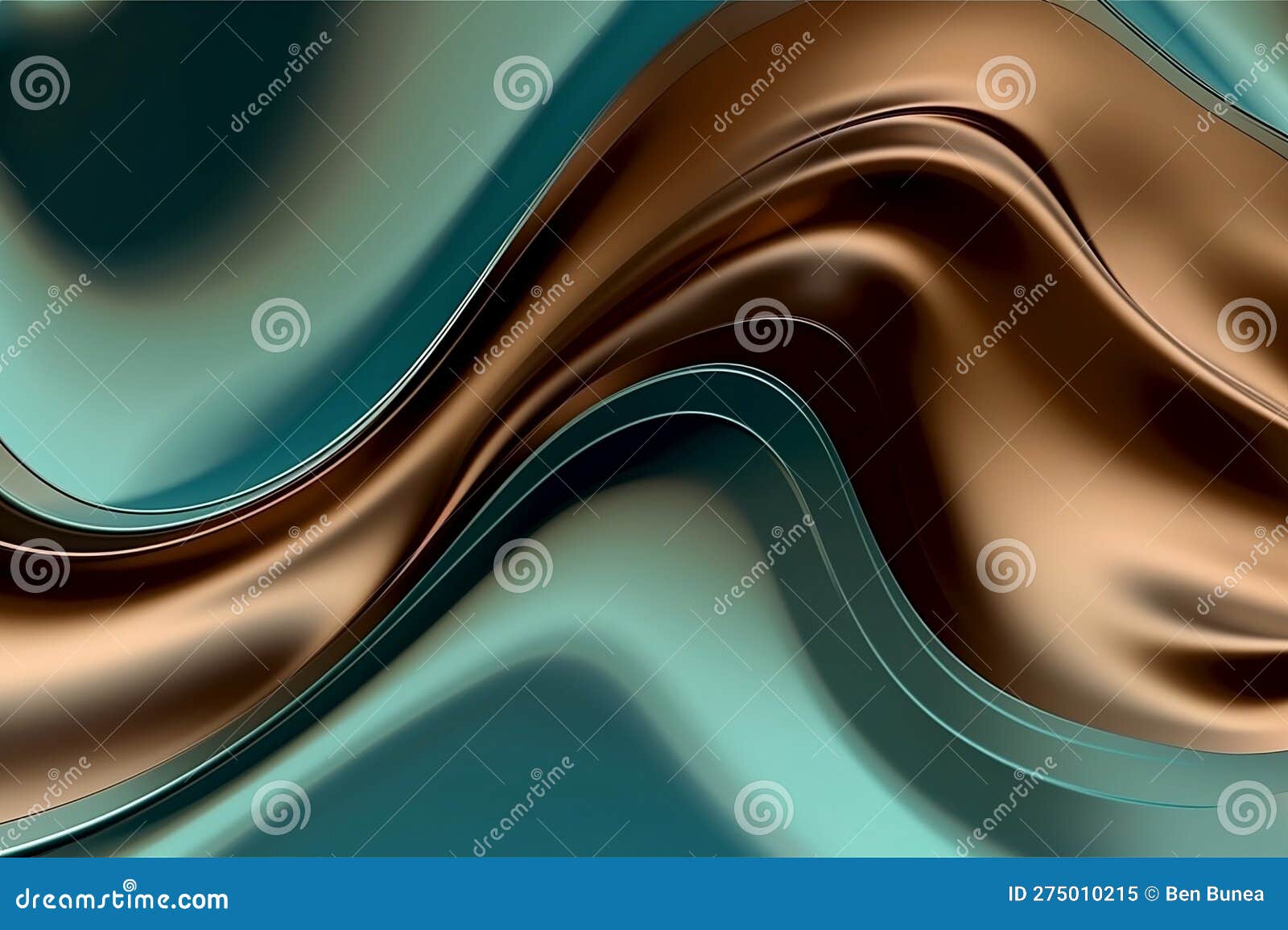Liquid Metal Waves - Abstract Background Design with Metallic Wavy ...