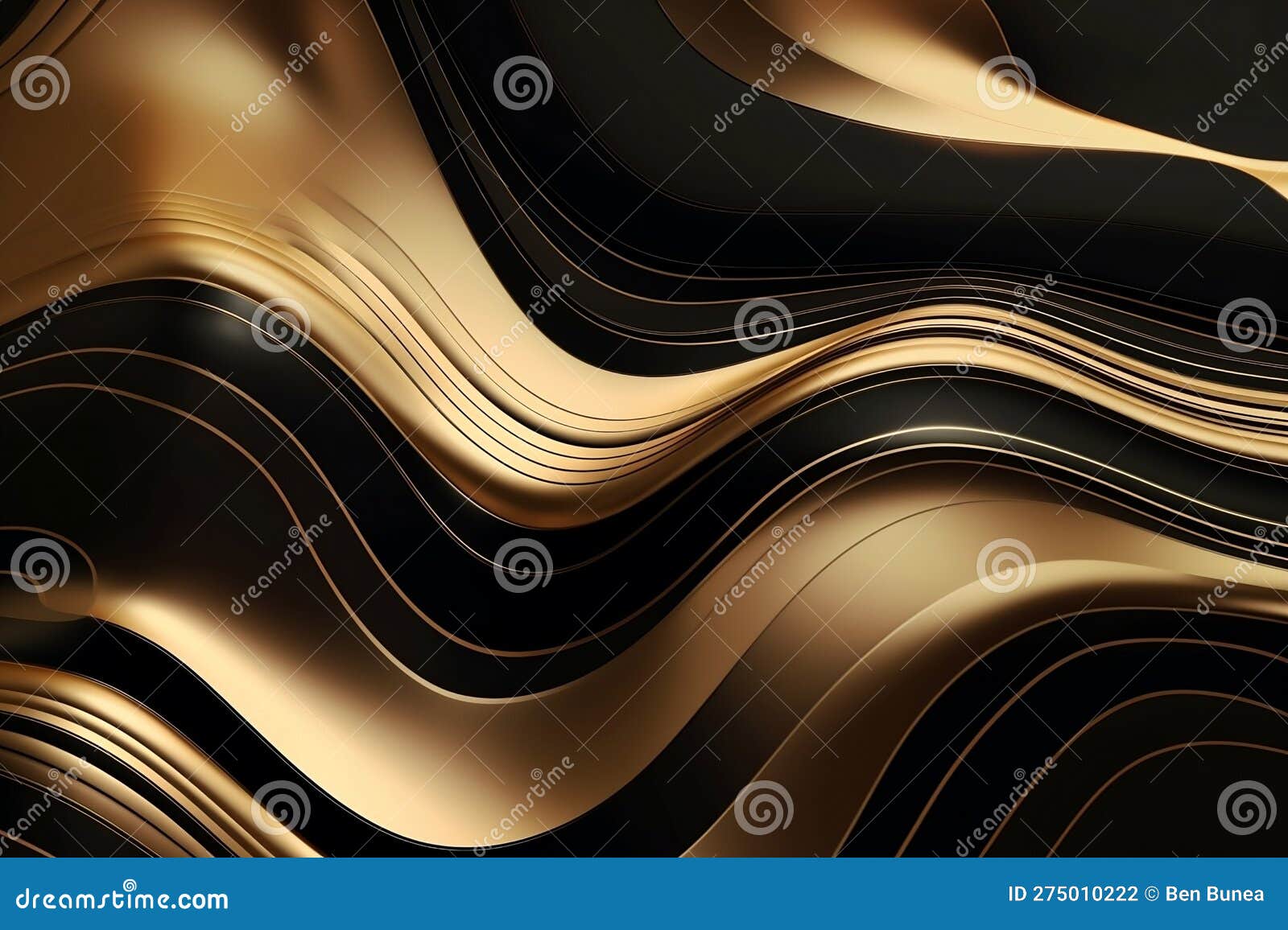 Liquid Metal Waves - Abstract Background Design with Metallic Wavy ...