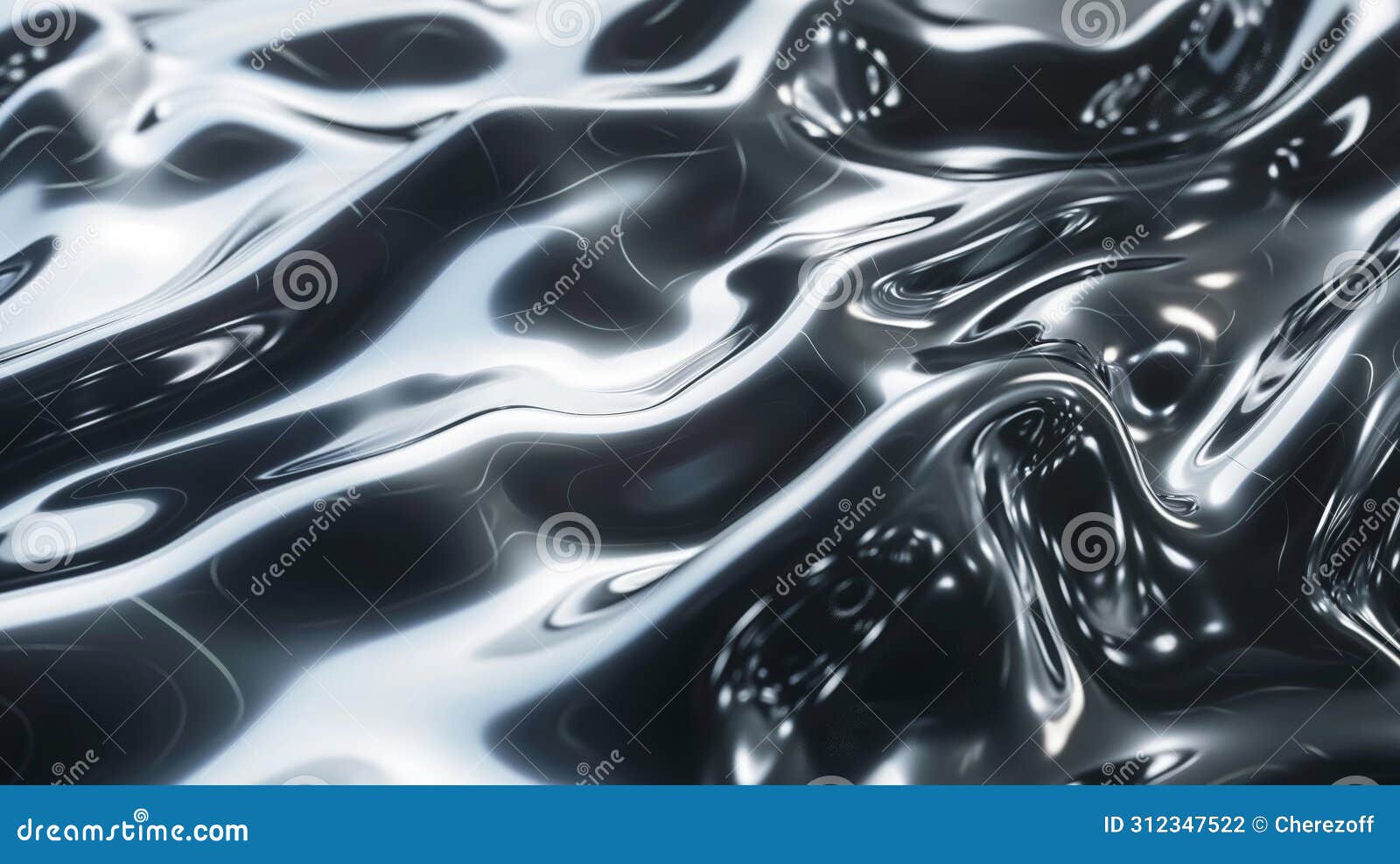 Liquid Metal Waves stock photo. Image of silver, smooth - 312347522