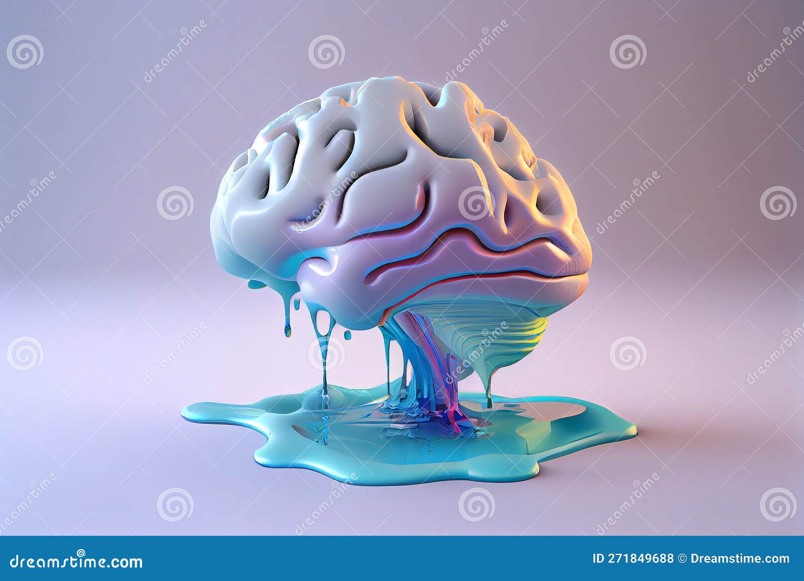A Liquid Model of the Human Brain, Depicting the Complex Network of ...