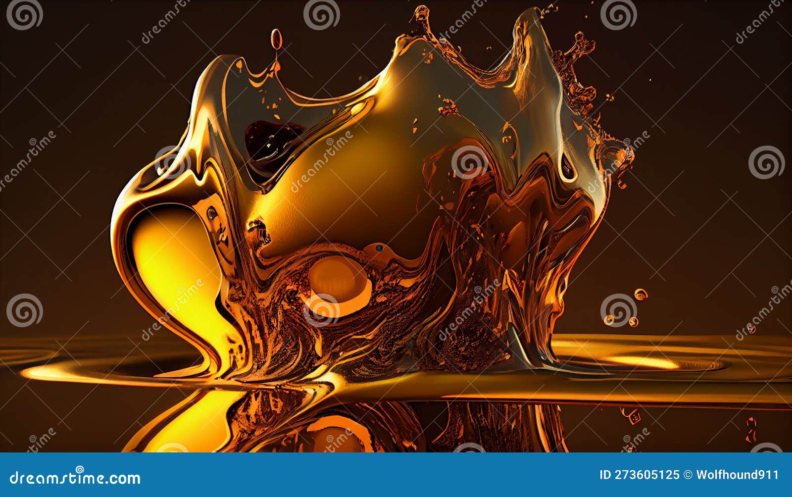 Liquid Molten Gold. Generate Ai. Stock Illustration - Illustration of ...