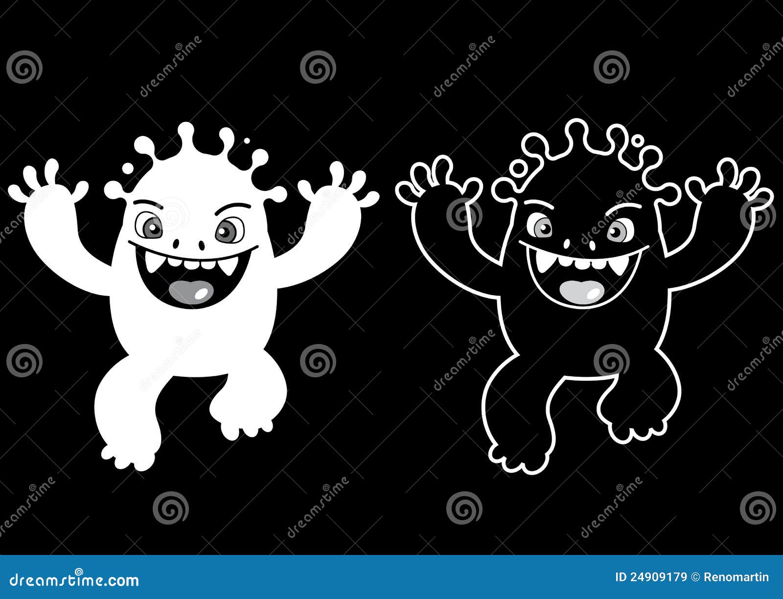 Liquid Monster Character stock vector. Illustration of adorable - 24909179
