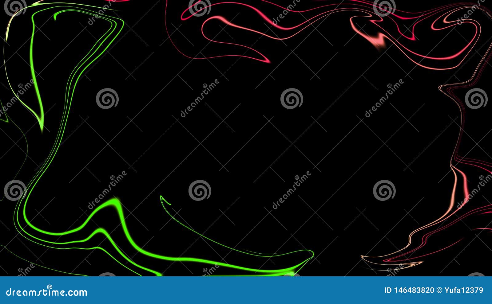 Liquid Neon Wave Border. Creative Abstract Frame Stock Illustration ...