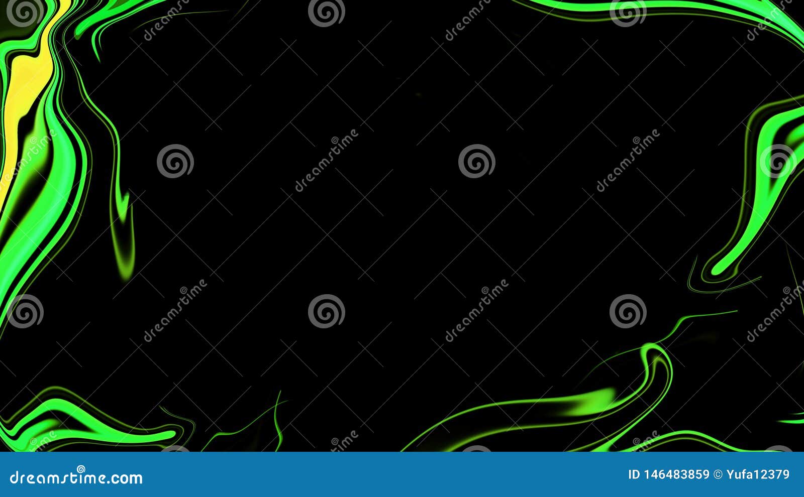 Liquid Neon Wave Border. Creative Abstract Frame Stock Illustration ...