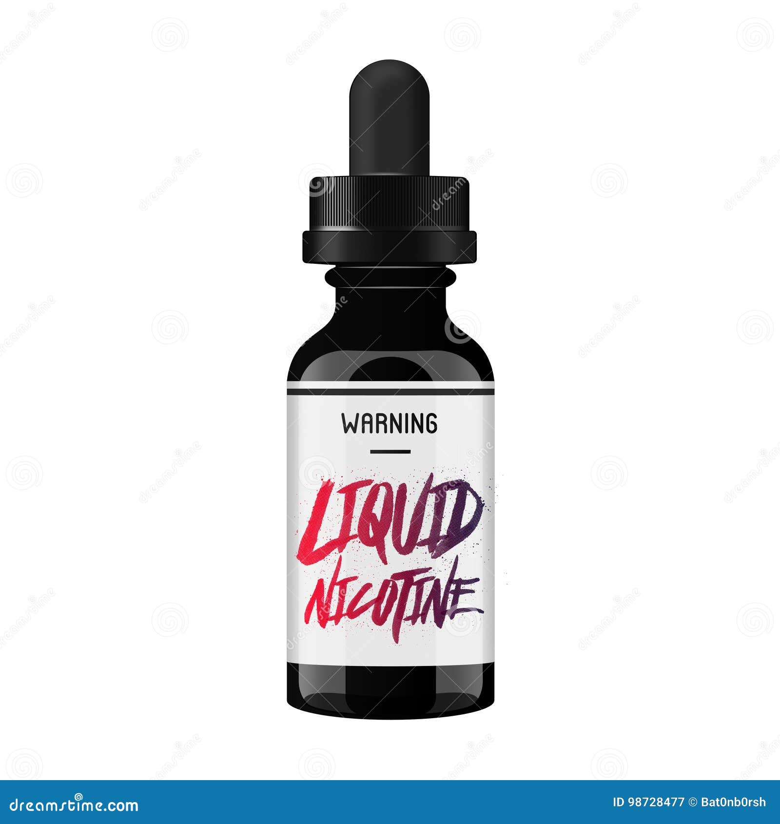 Liquid nicotine bottle stock illustration. Illustration of container ...