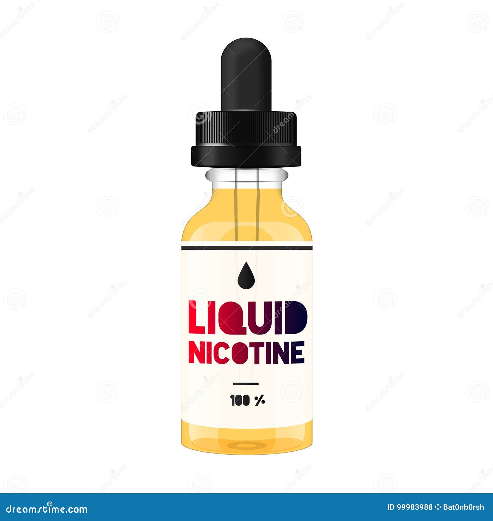 Liquid nicotine bottle stock illustration. Illustration of bottle ...