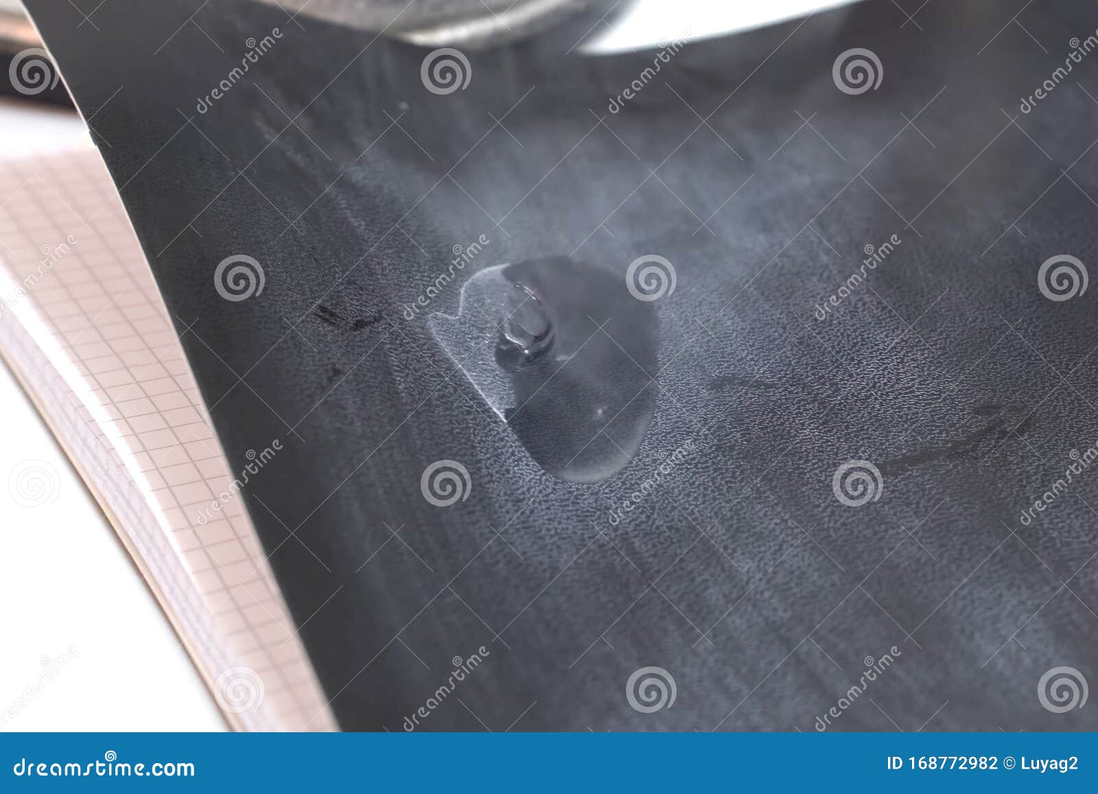 Liquid Nitrogen on Notebook Paper Stock Photo - Image of blue, climate ...