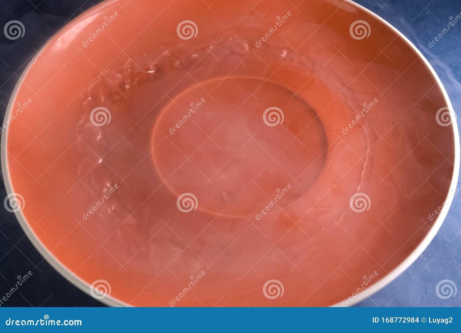 Liquid Nitrogen on the Plate Stock Photo - Image of large, chemistry ...