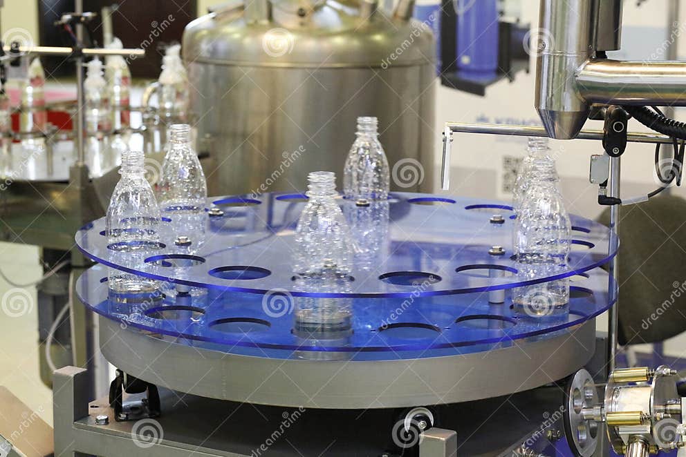 Liquid Nitrogen Supply System for Plastic Bottles Stock Image - Image ...
