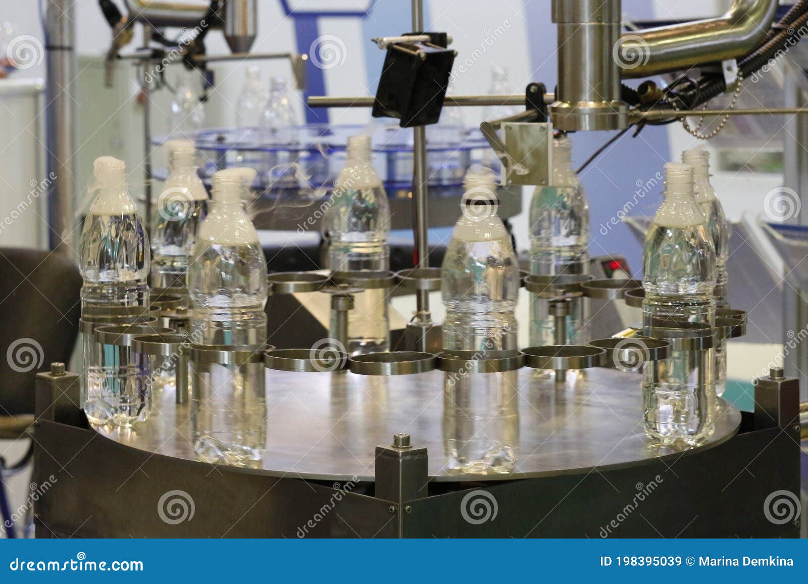 Liquid Nitrogen Supply System for Plastic Bottles Stock Image - Image ...