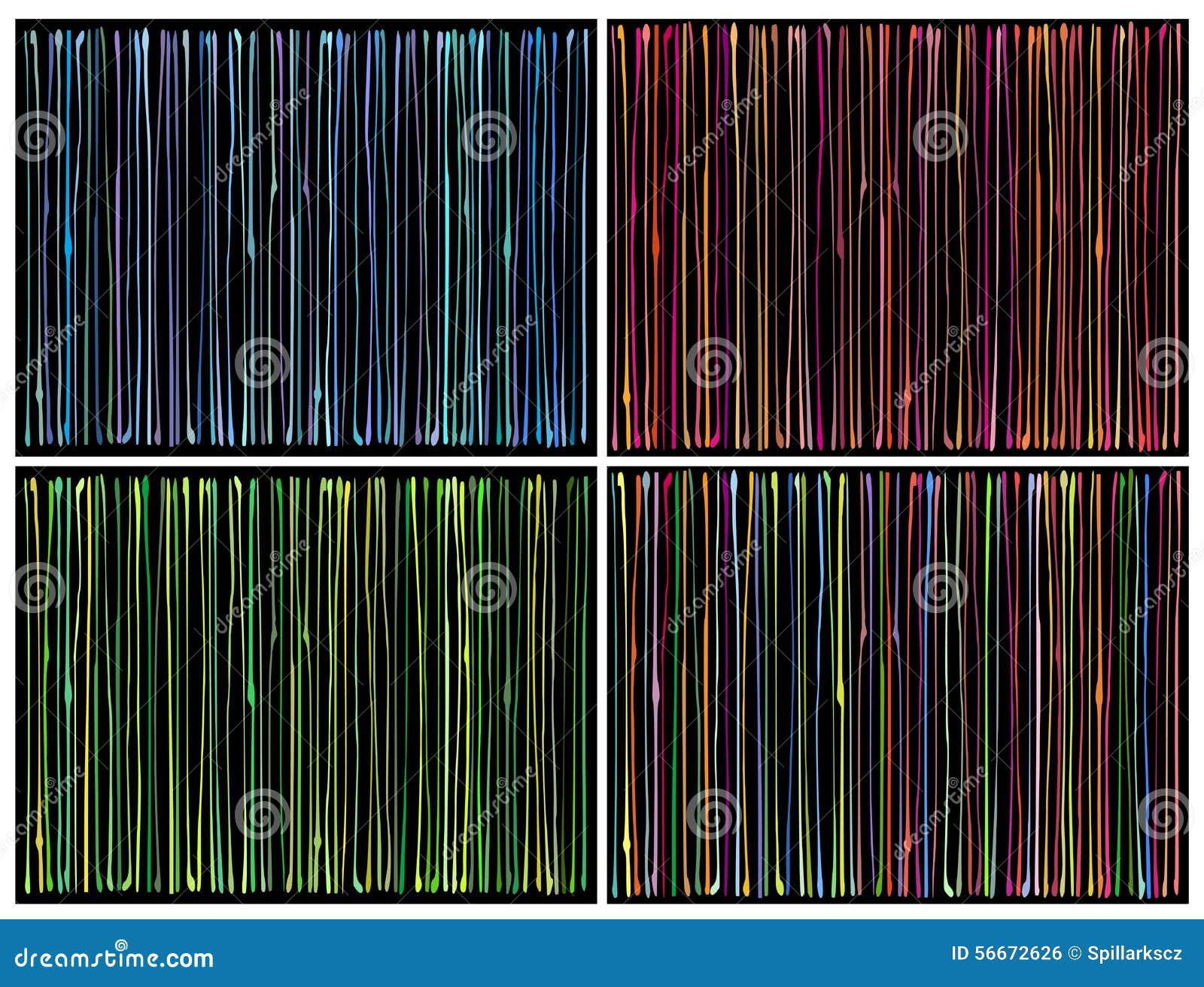 Liquid Organic Stripe Lines Pattern Over Black Stock Vector ...