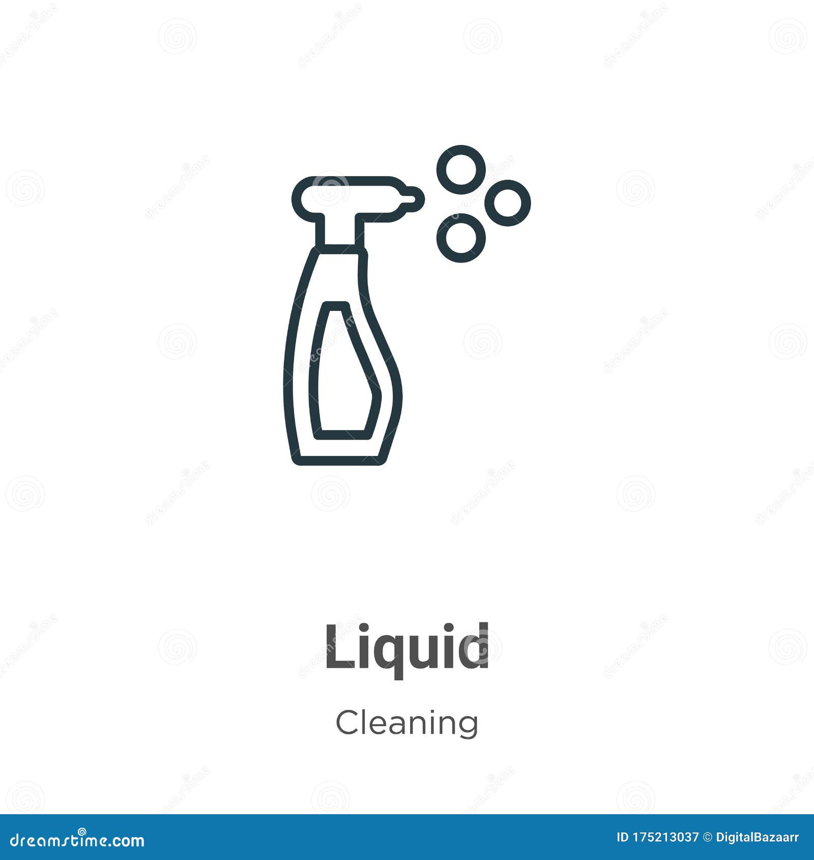 Liquid Outline Vector Icon. Thin Line Black Liquid Icon, Flat Vector ...
