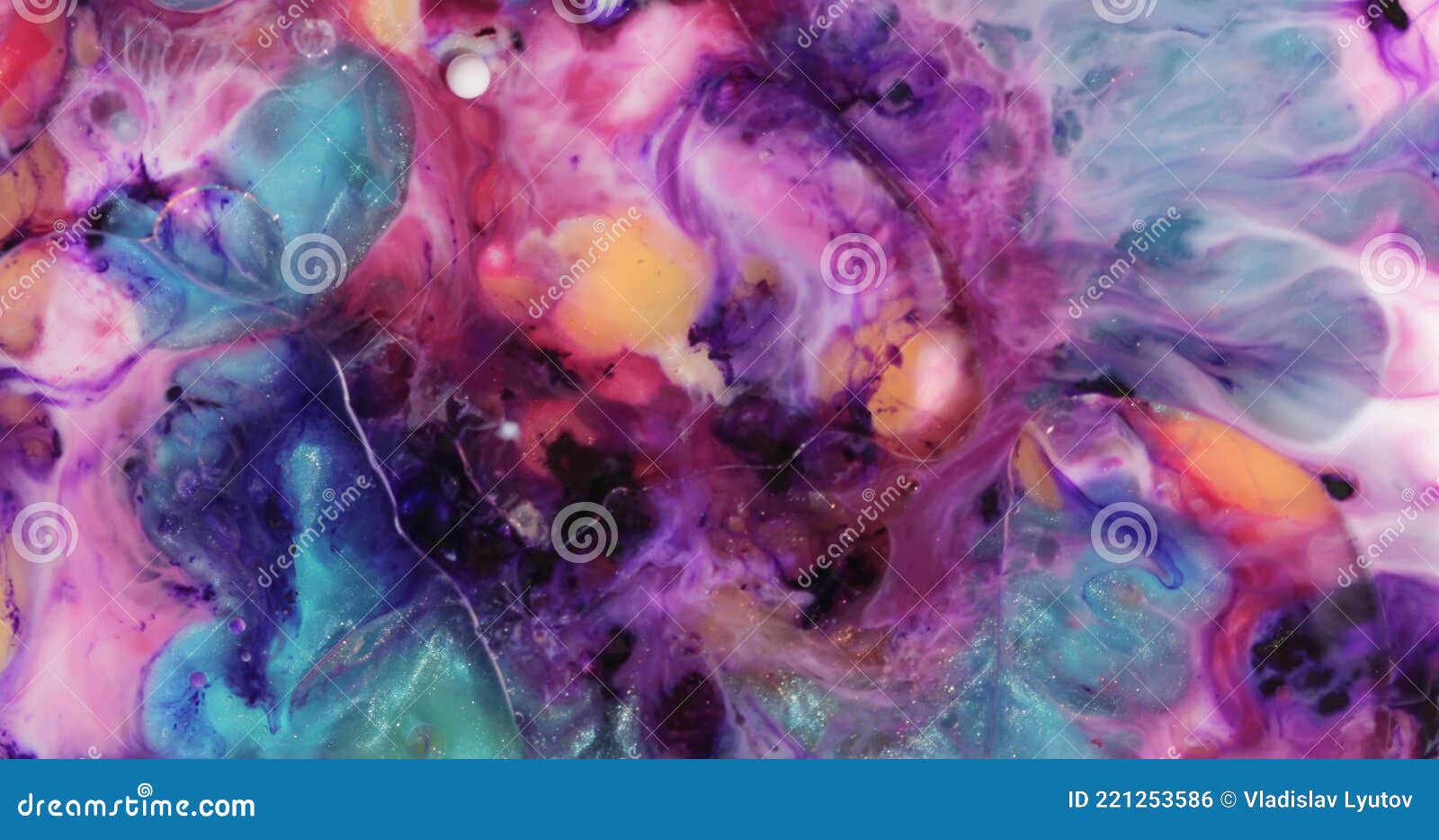 Liquid Paint Mixing Artwork with Splash and Swirl Stock Footage - Video ...
