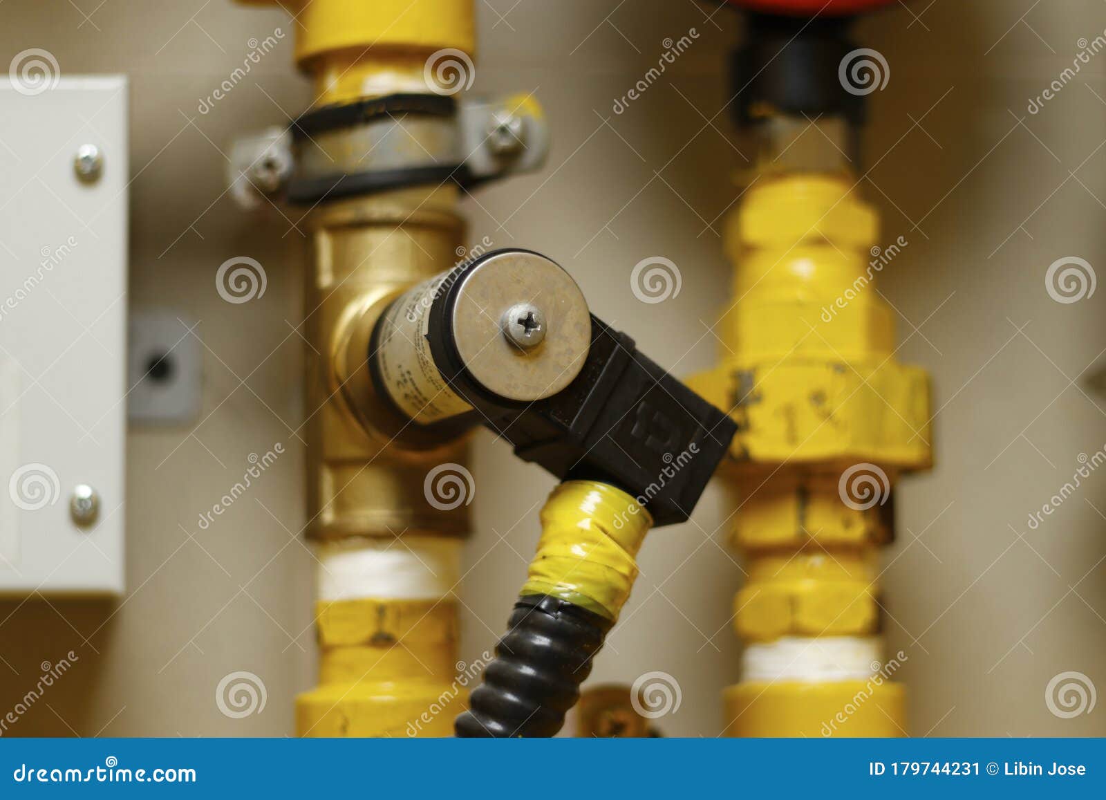 Liquid Petroleum Gas LPG Pipe Line and Safety Valve Stock Image - Image ...