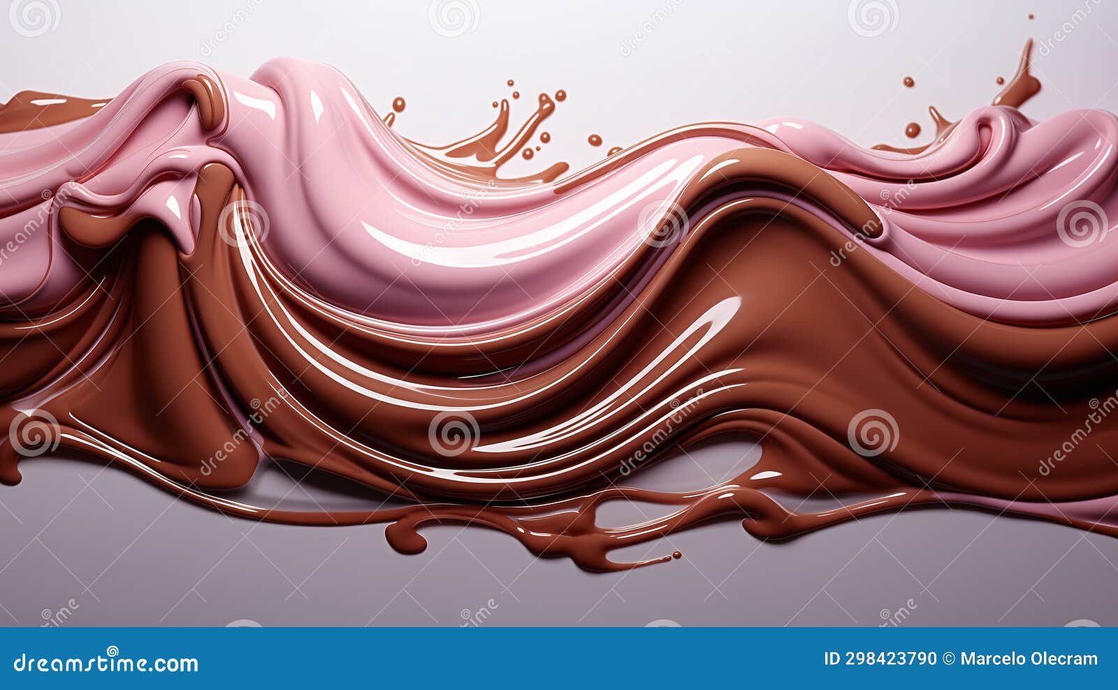 Liquid Plastic Fluid on a White Background. Modern Design Stock ...