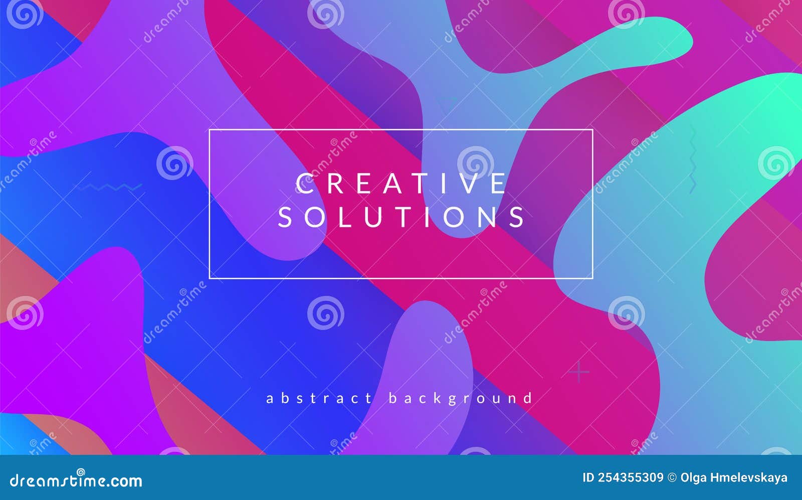 Liquid Poster. Pink Memphis Shape. Flow Modern Banner Stock Vector ...