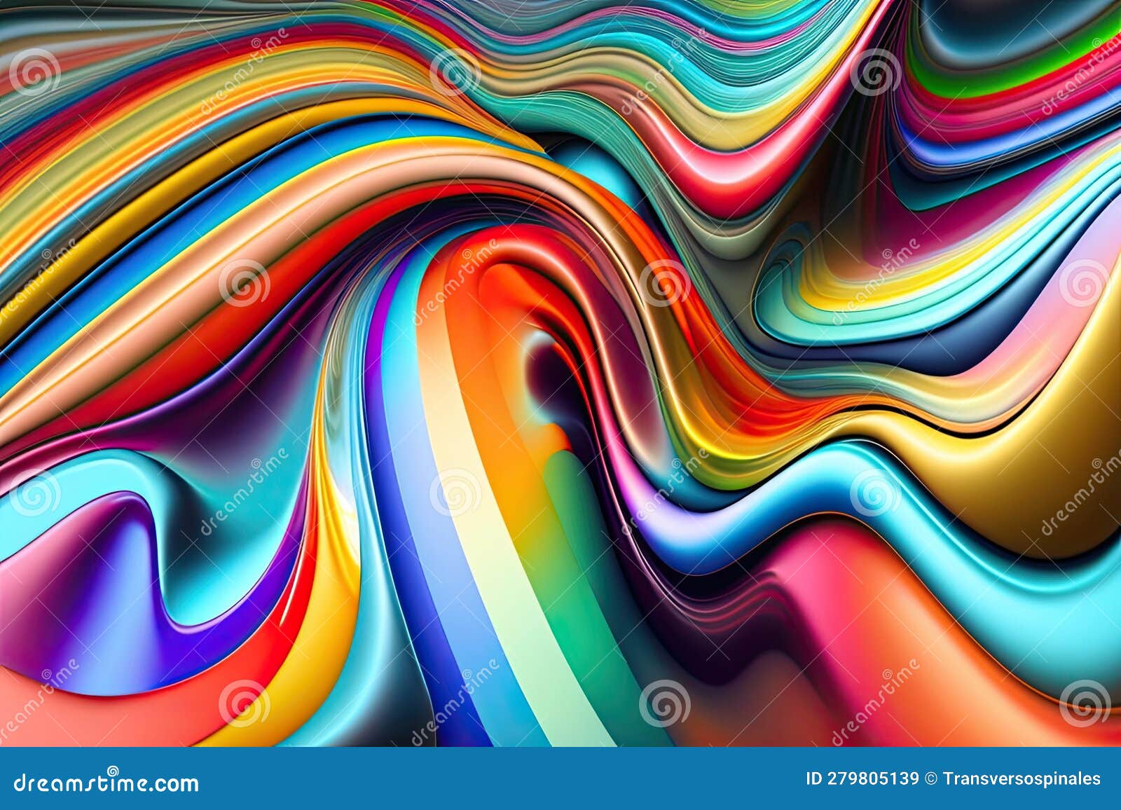 Liquid Rainbow Mix Wavy Plastic Texture Abstract Generative AI ...