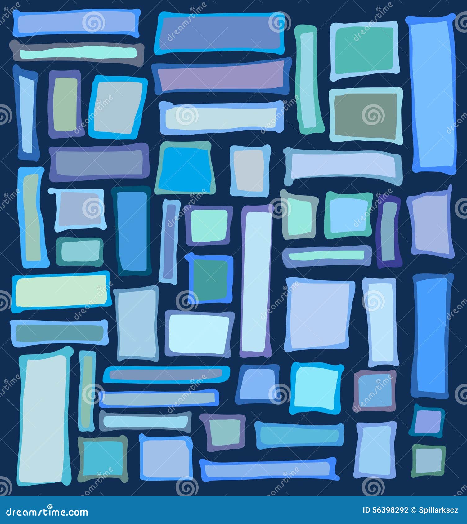 Liquid Rectangle and Square Shapes in Blue Purple Stock Vector ...