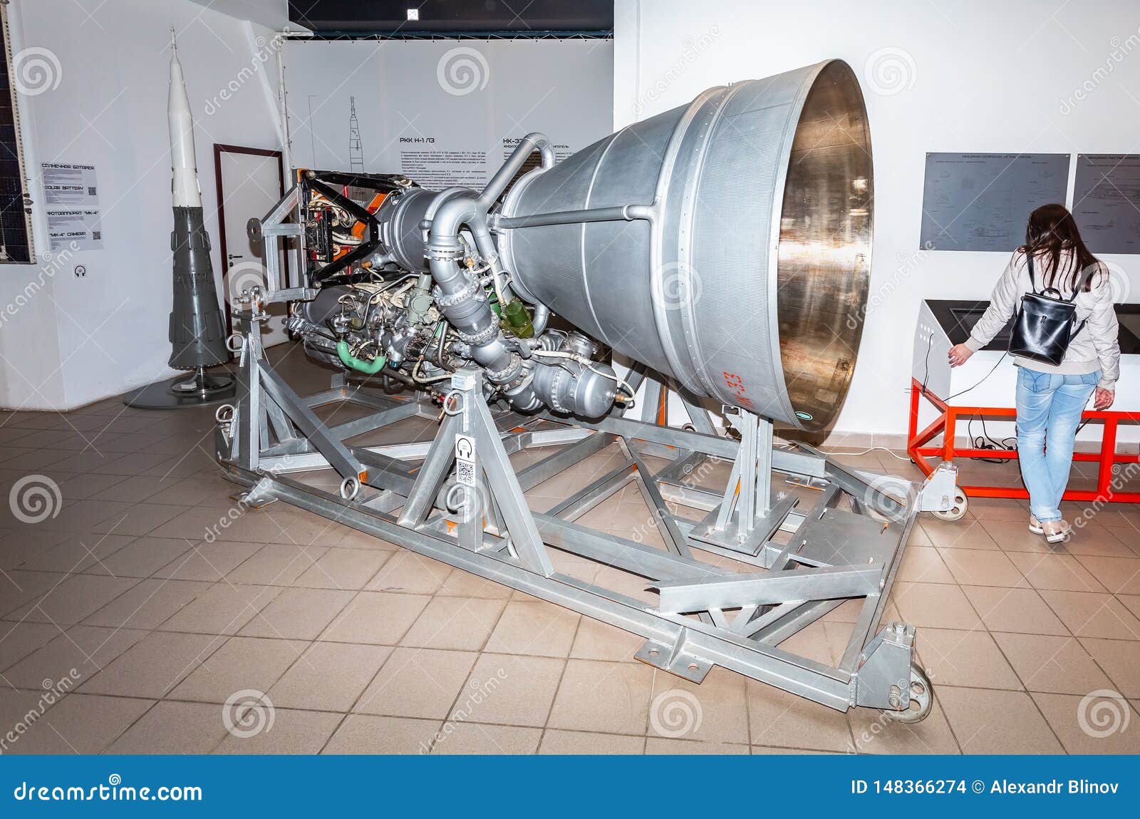 Liquid rocket engine NK-33 editorial stock image. Image of industrial ...