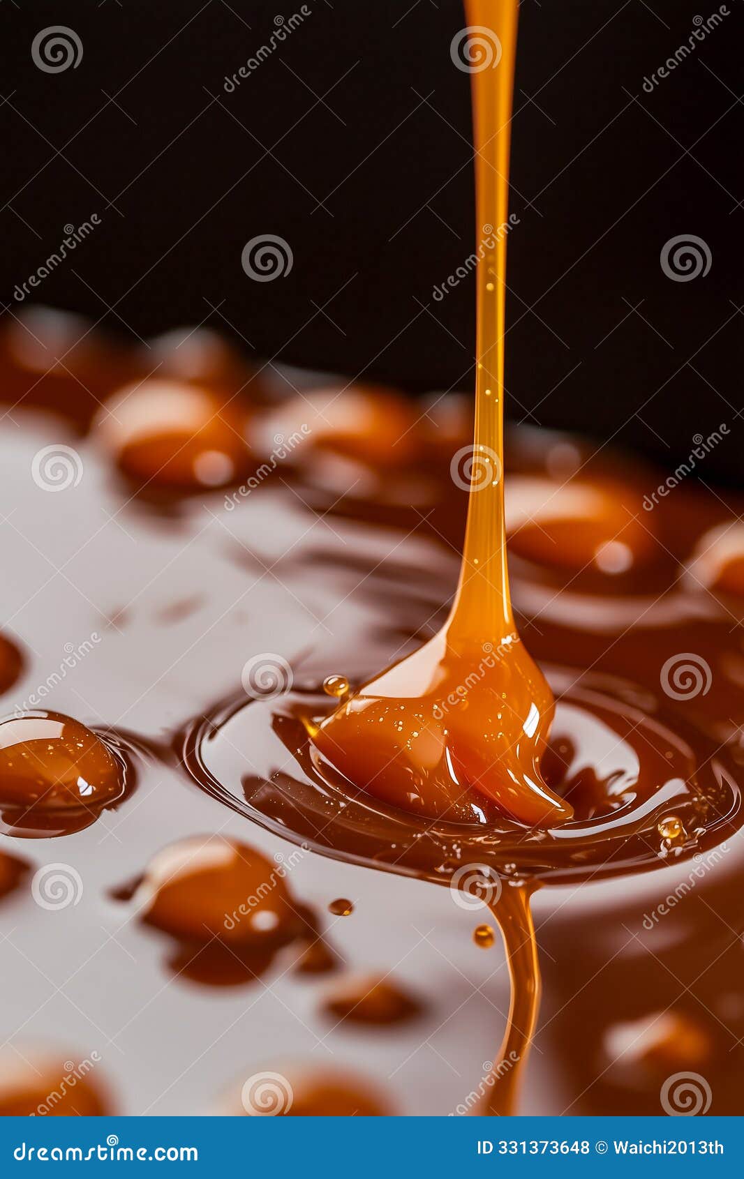 Liquid Salted Caramel Syrup. Background of Salted Caramel Paste Stock ...