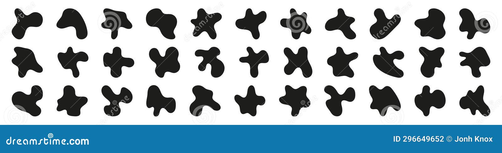 Liquid Shadows Random Shapes. Liquid Irregular Blob Shape Set. Vector ...