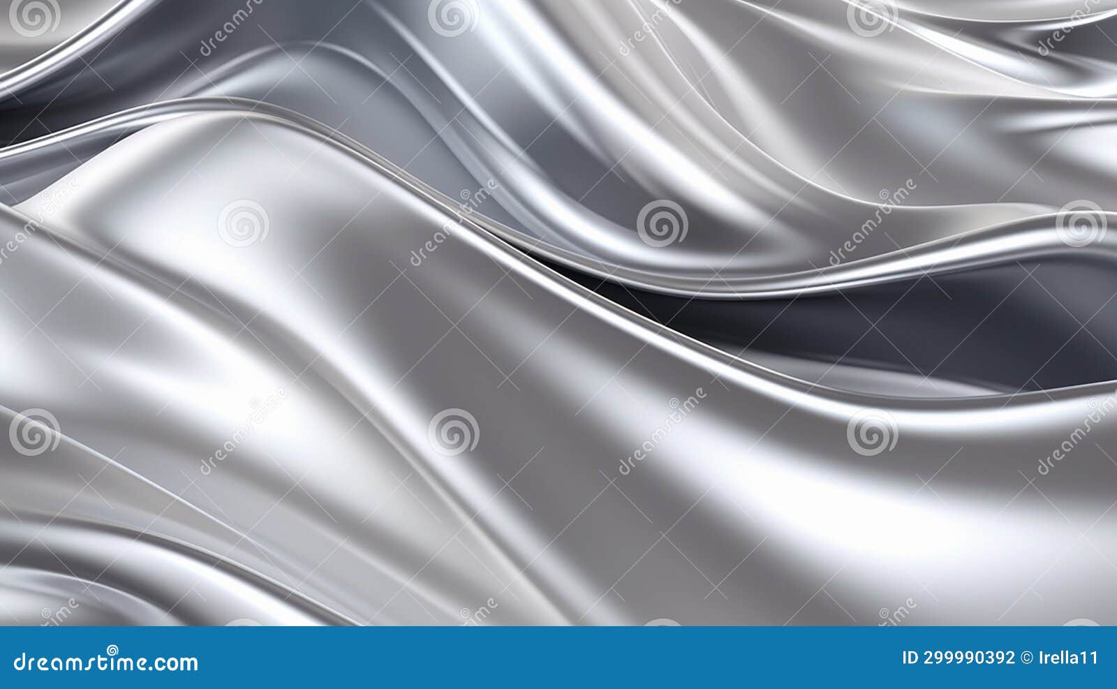 Liquid Silver Metal Abstract Background. Metallic Waves with Shimmers ...