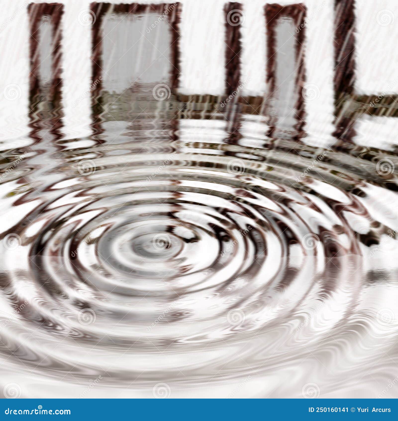 Liquid Silver Ripple and Vibration Pattern after Rain or a Drop ...