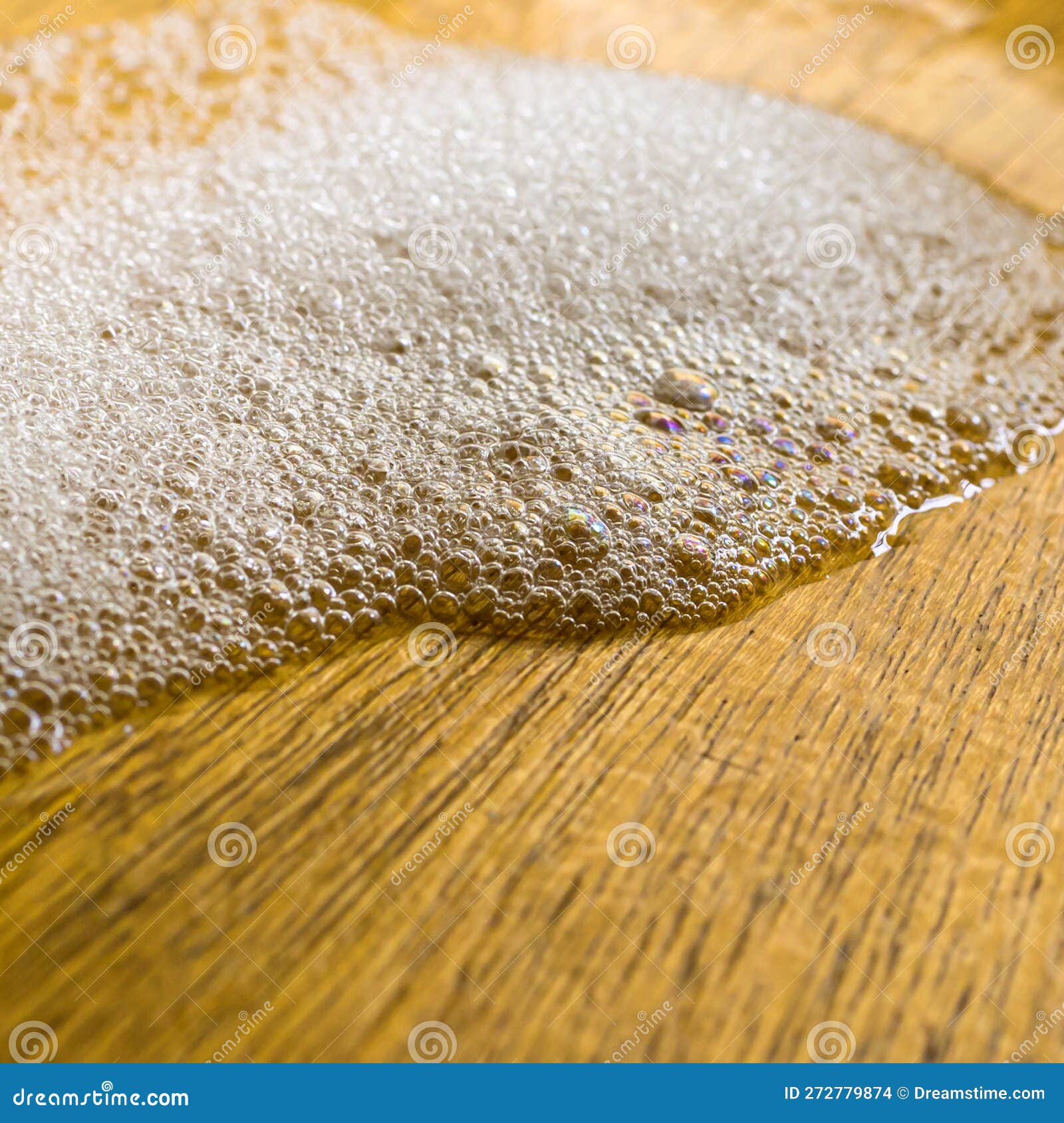 Soap Bubbles on a Wooden Countertop. Stock Photo - Image of handwashing ...