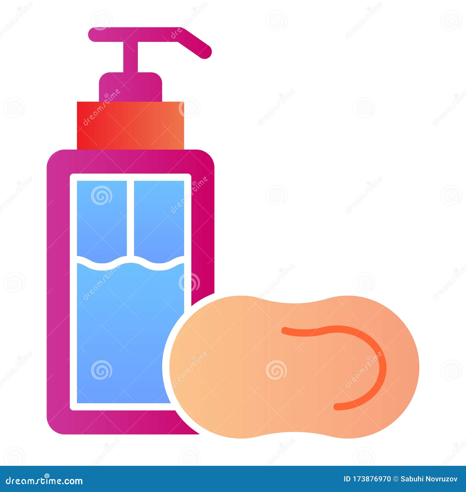 Liquid Soap Flat Icon. Hygiene Sign Vector Illustration Isolated on ...