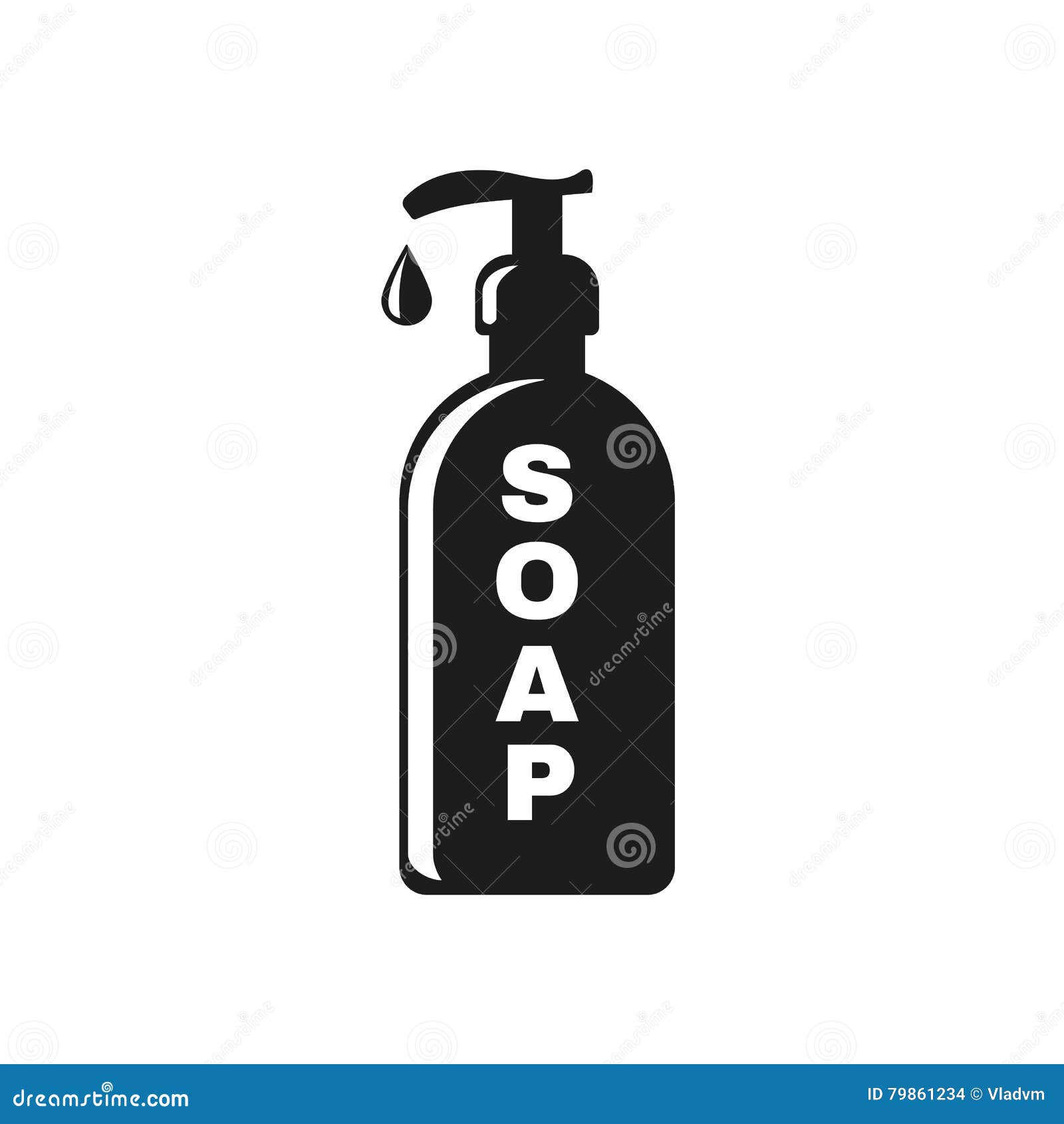 The Liquid Soap Icon. Hand Wash Symbol Stock Vector - Illustration of ...