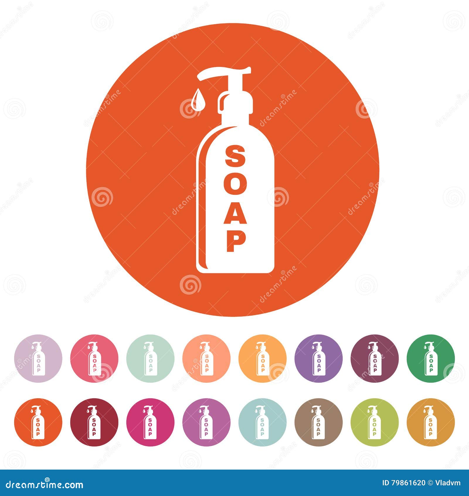 The Liquid Soap Icon. Hand Wash Symbol Stock Vector - Illustration of ...