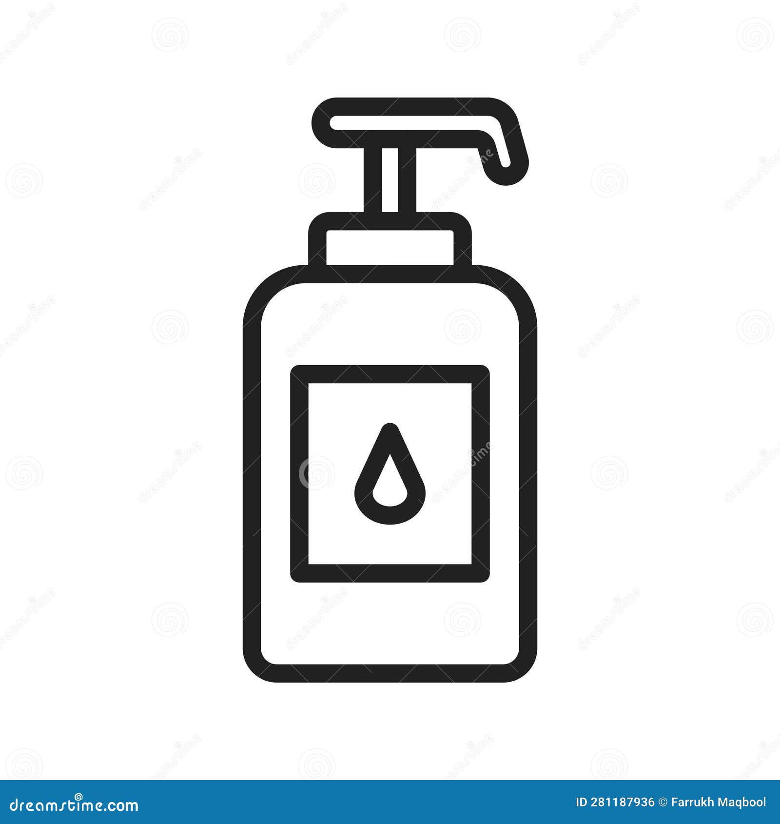 Liquid Soap Icon Image. stock vector. Illustration of isolated - 281187936