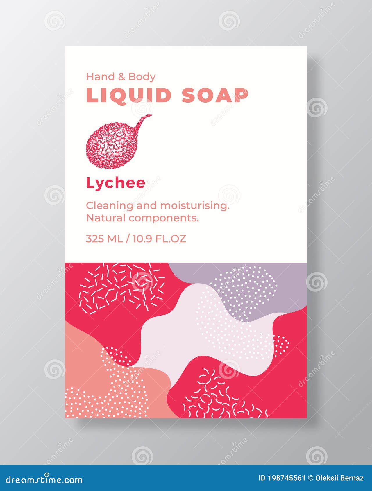 Liquid Soap Package Label Template. Abstract Shapes Camo Background ...