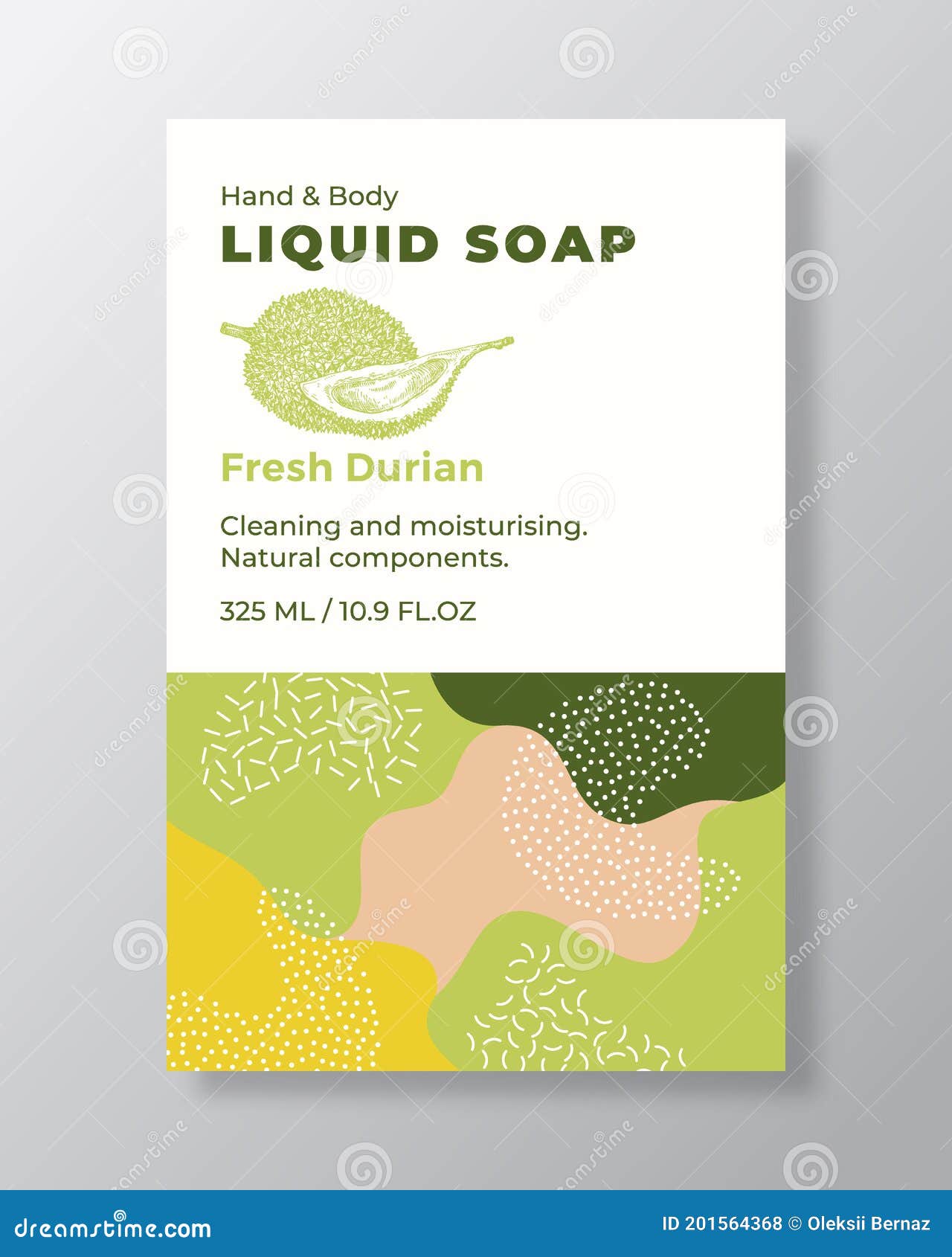 Liquid Soap Package Label Template. Abstract Shapes Camo Background ...