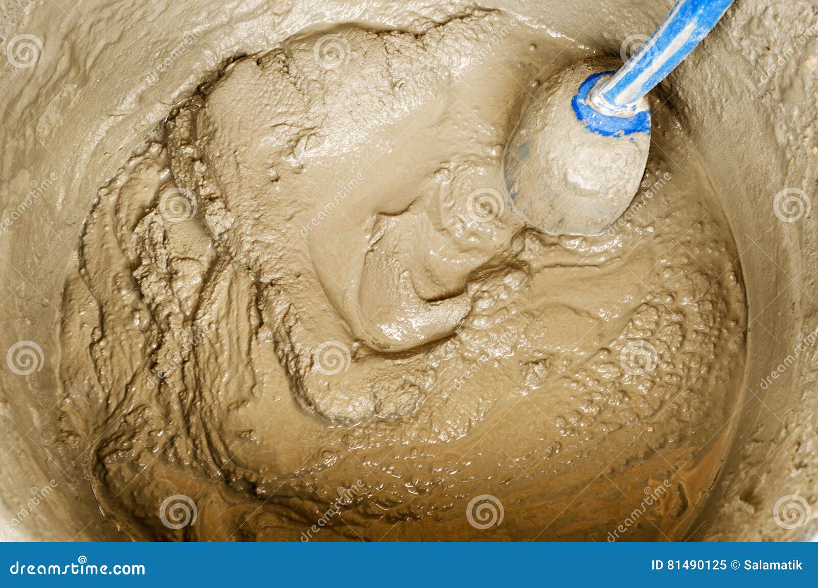 Liquid Solution of Cement Concrete in the Basket. Ready To Work ...