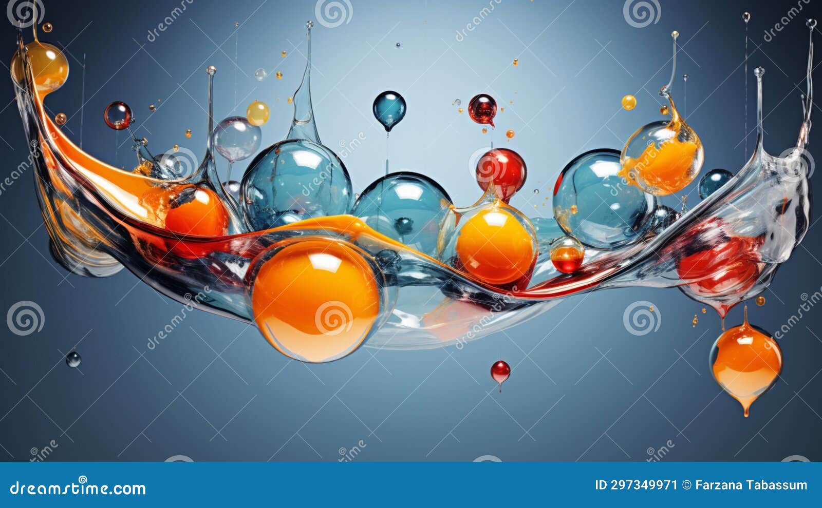 Liquid Spheres Hovering in Mid-air HD Abstract Background 1920x1080 ...