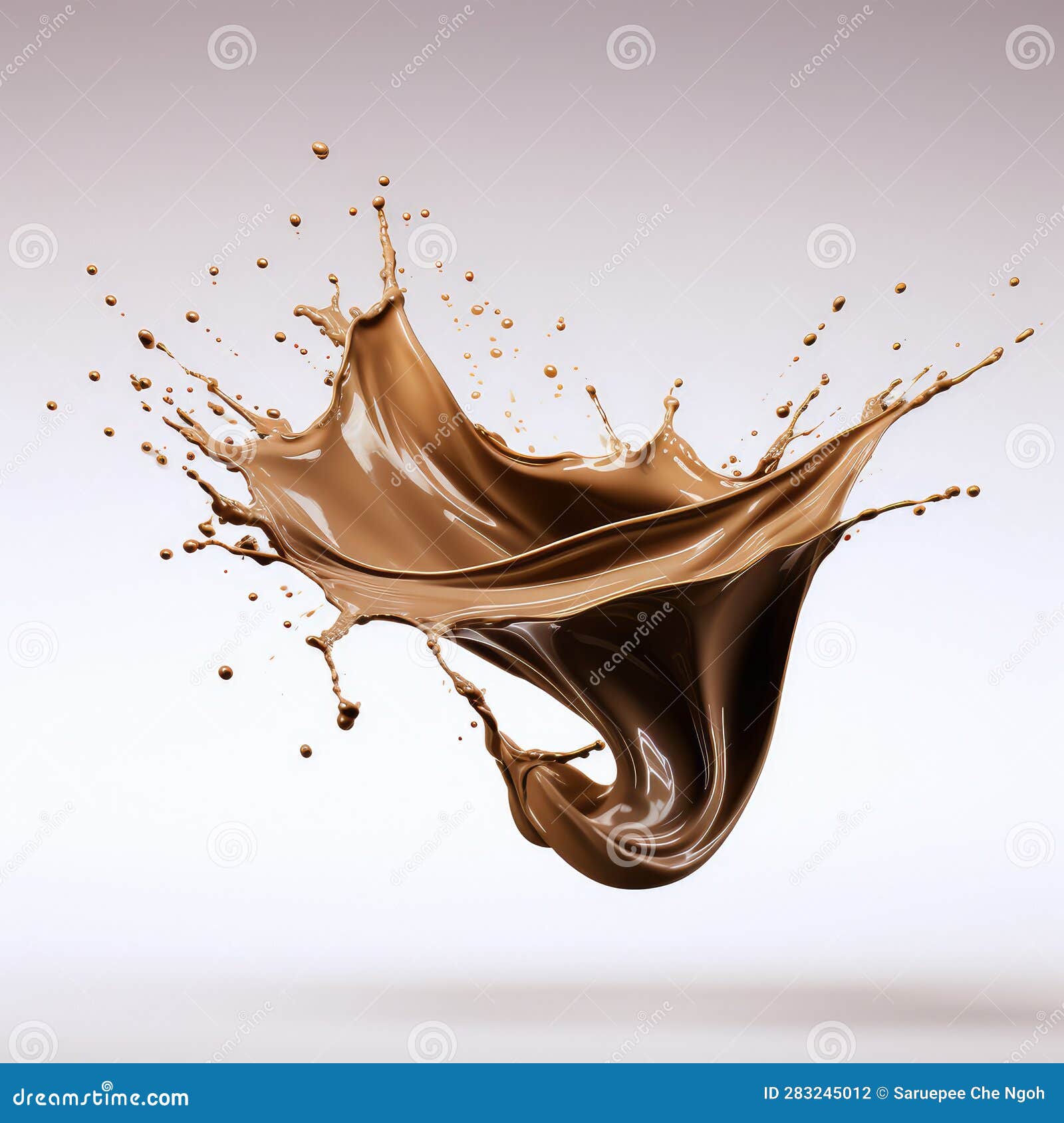 Liquid Splash Chocolate Isolated on White. for Printing, Web Design ...