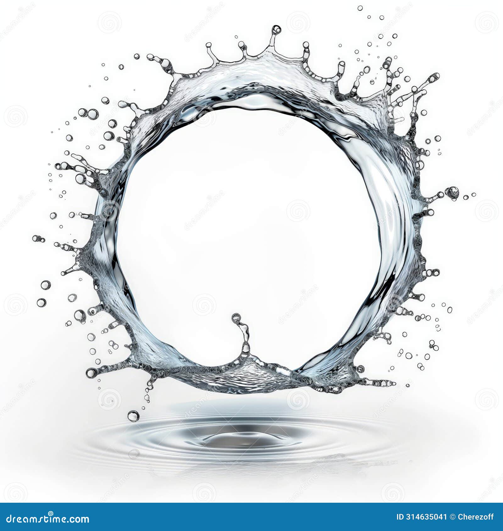 Liquid Splash Circle Isolated on White Stock Image - Image of freshness ...