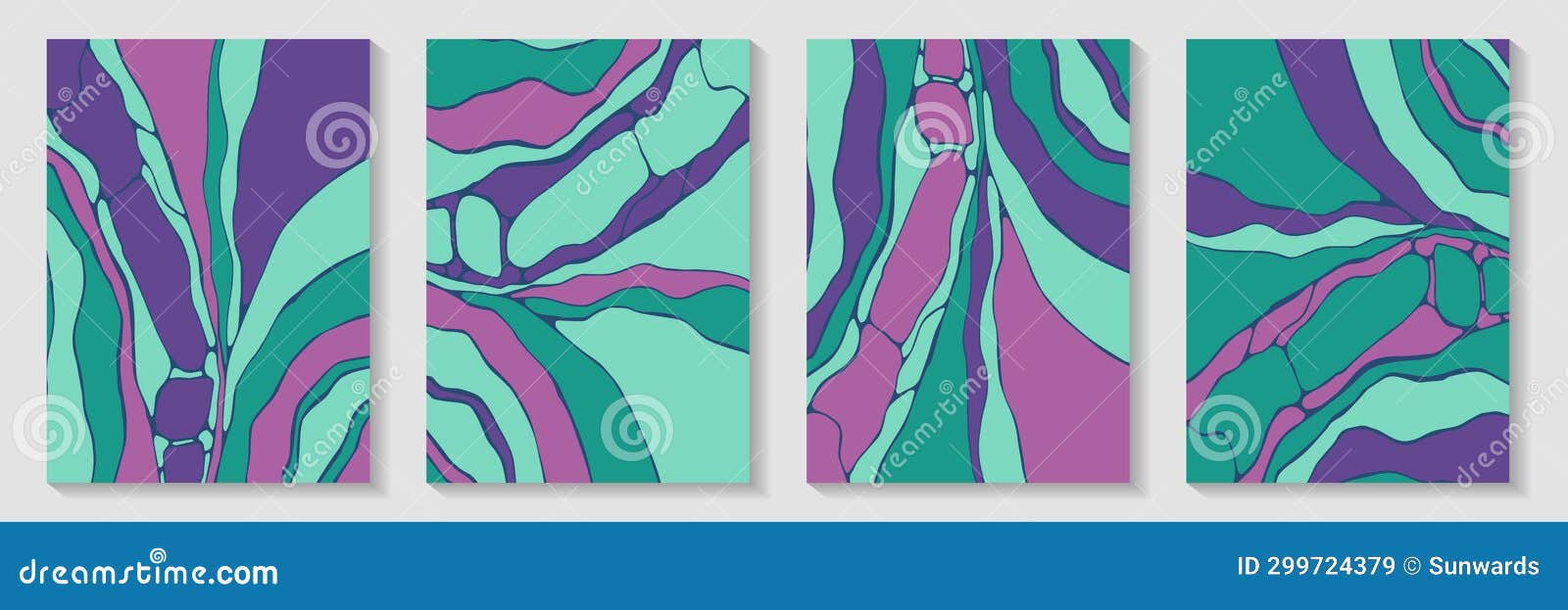 Liquid Stone Texture Background Design Vector Set. Creative Posters ...