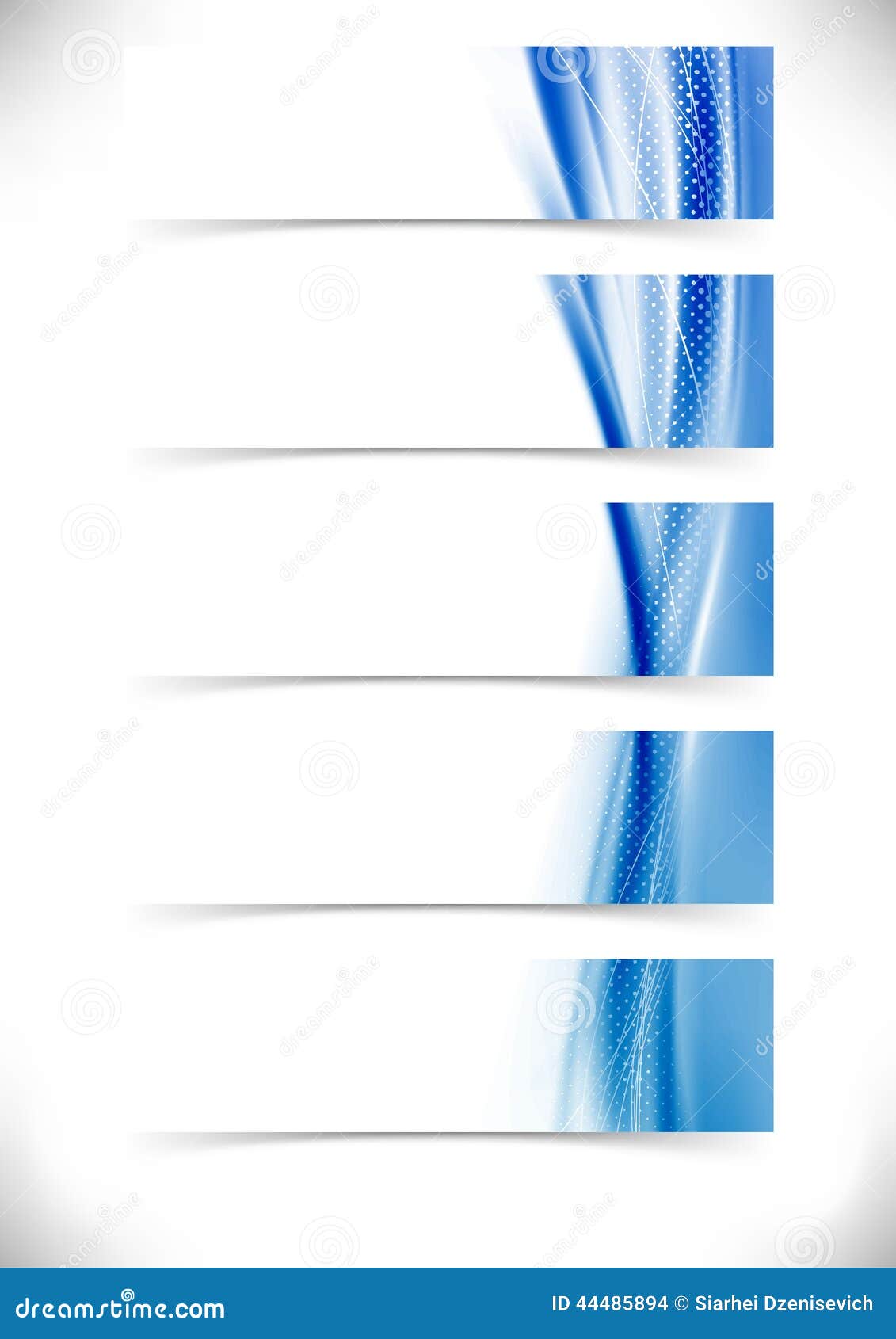 Liquid Swoosh Water Flow Headers Footers Set Stock Vector ...