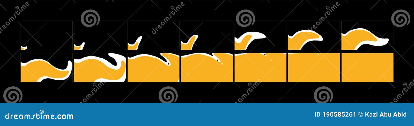 Liquid Transitions Animation Effect Sprite Sheet. Stock Vector ...