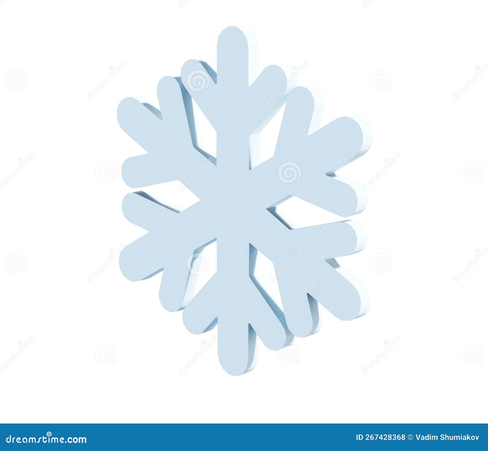 Liquid Translucent Snowflake Made of Crystal Blue Water Isolated on ...