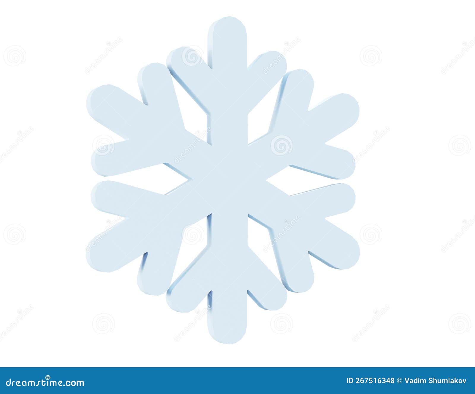 Liquid Translucent Snowflake Made of Crystal Blue Water Isolated on ...