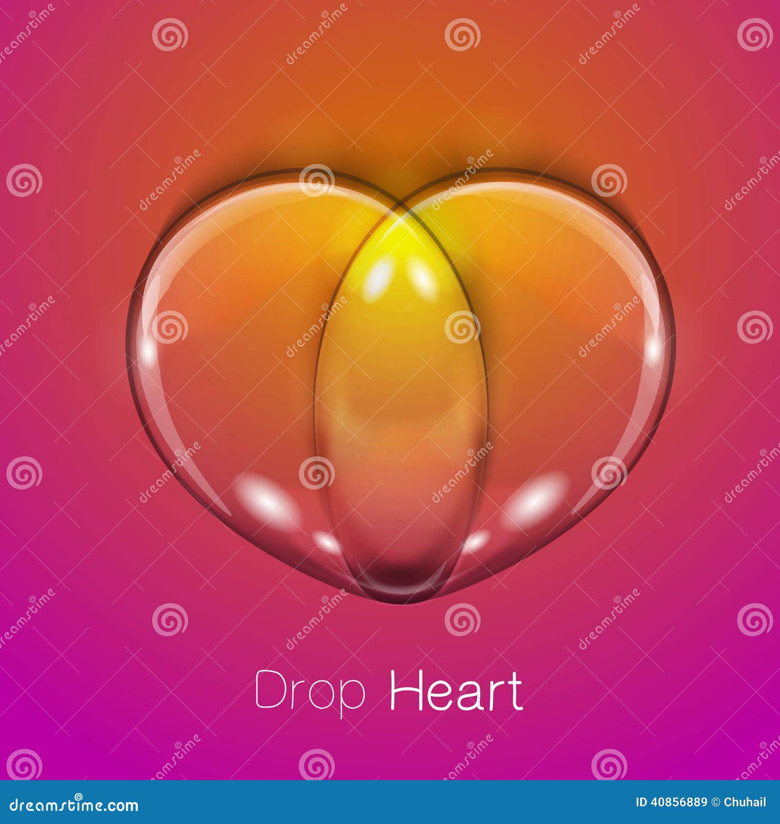 Liquid transparent heart. stock vector. Illustration of liquid - 40856889