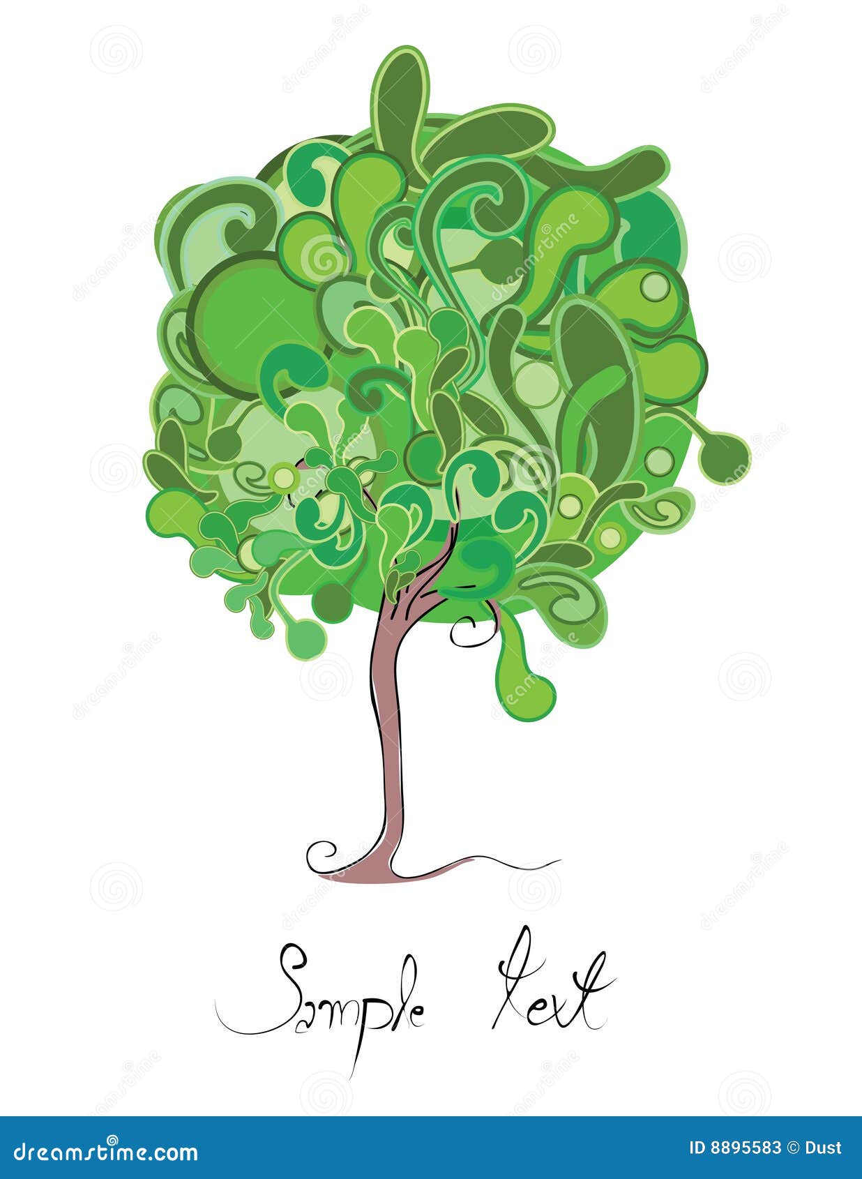 Liquid tree stock vector. Illustration of develop, leaf - 8895583