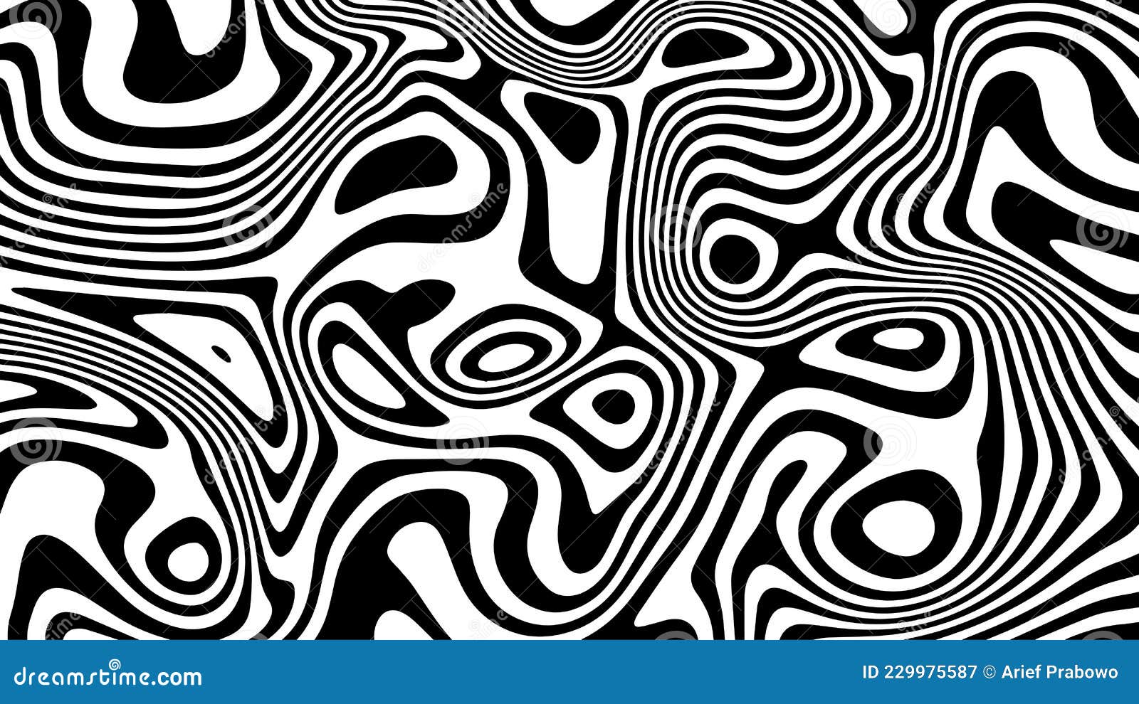 Caustics Distortion Line Art Vector Background. Minimalistic Wave ...