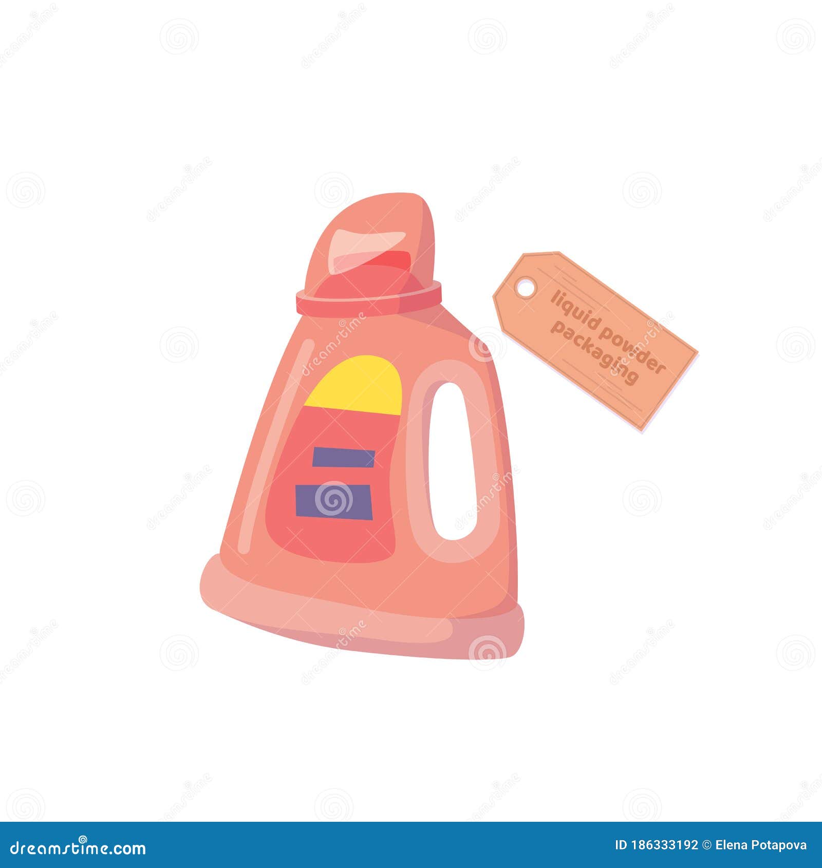 Liquid Washing Powder Packaging. Vector Cartoon Flat Illustration ...